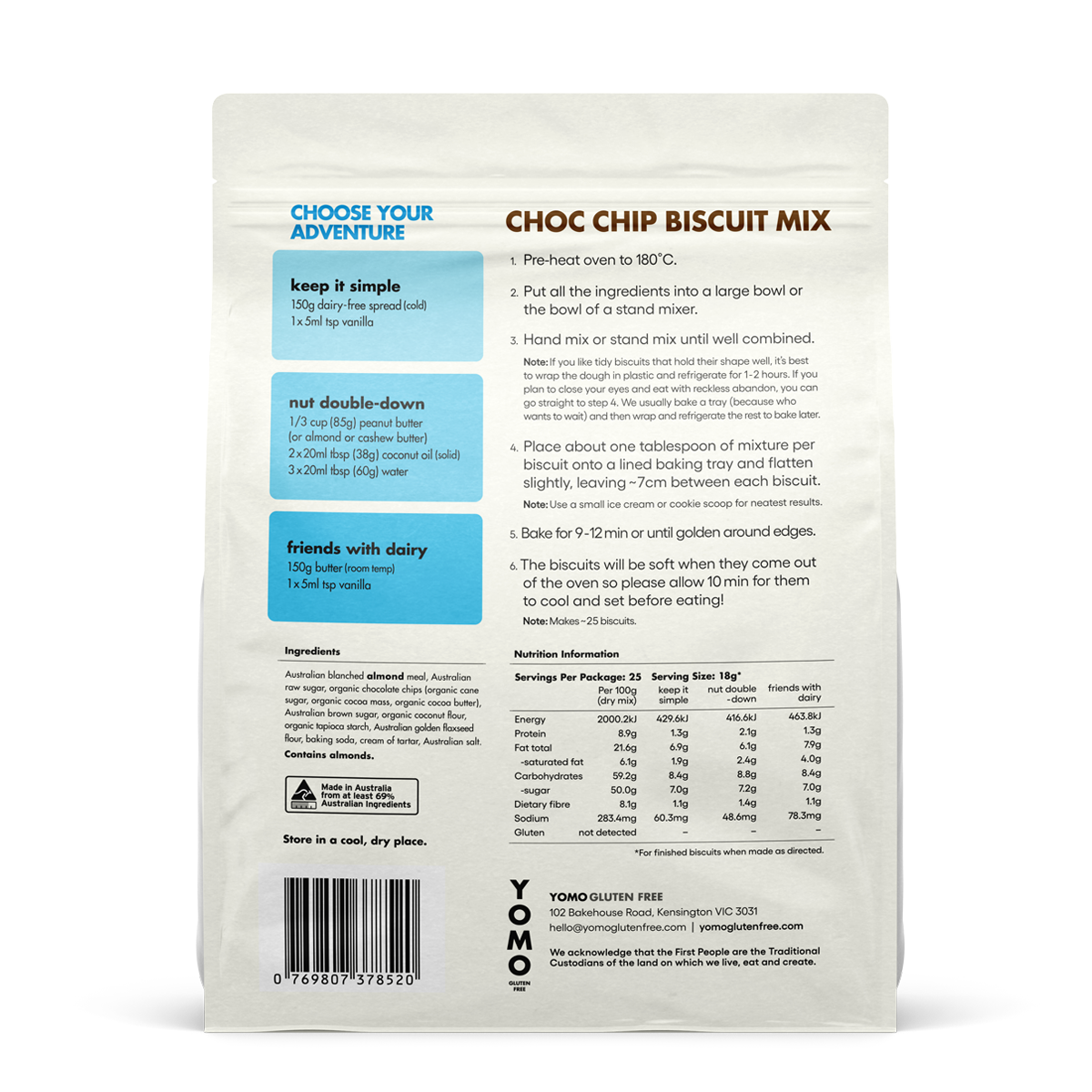 Choc Chip Biscuit mix – YOMO store